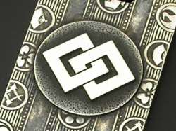 シルバー家紋と和風柄の千社札！